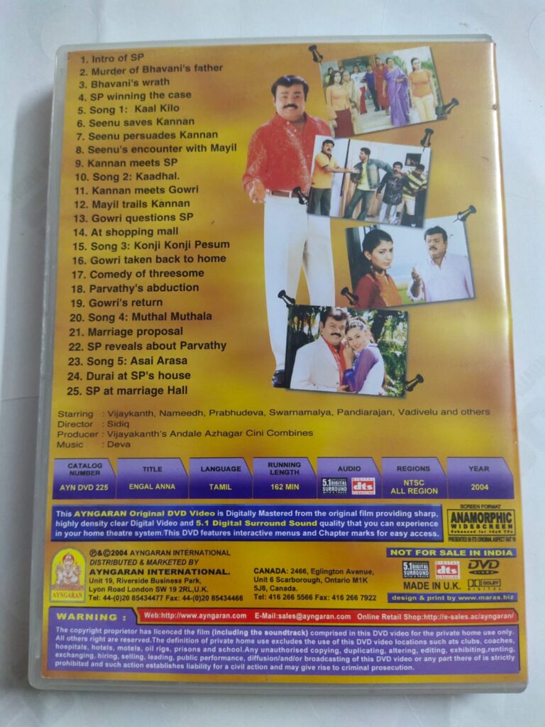 ENGAL ANNA ORIGINAL AYNGARAN DVD - BPR DVD WORLD
